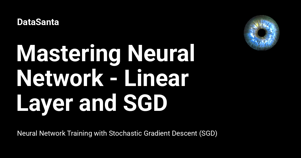 Mastering Neural Network - Linear Layer and SGD - DataSanta